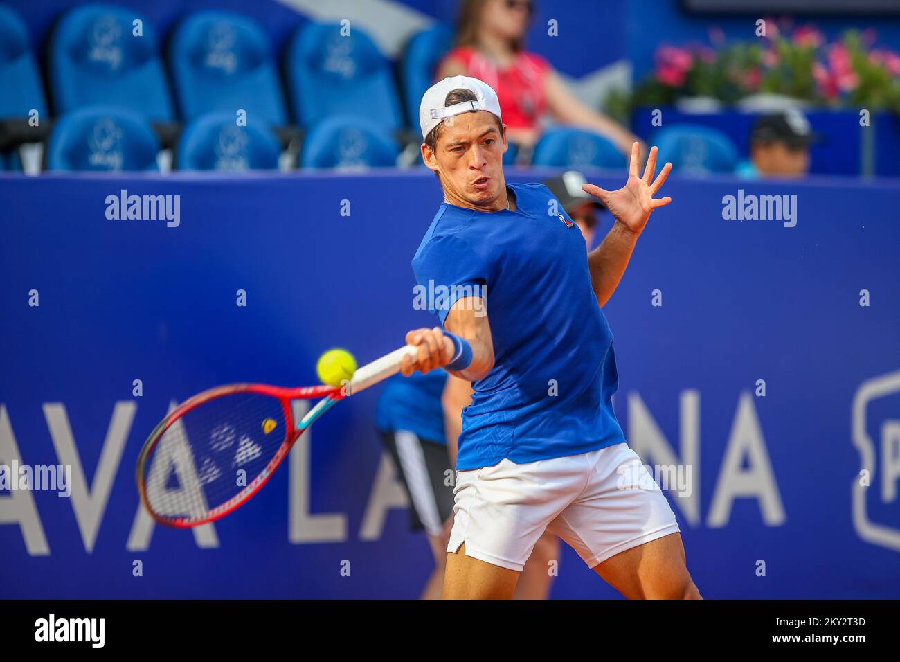 Sebastian Baez of Argentina plays during ATP 250 Plava Laguna Croatia ...