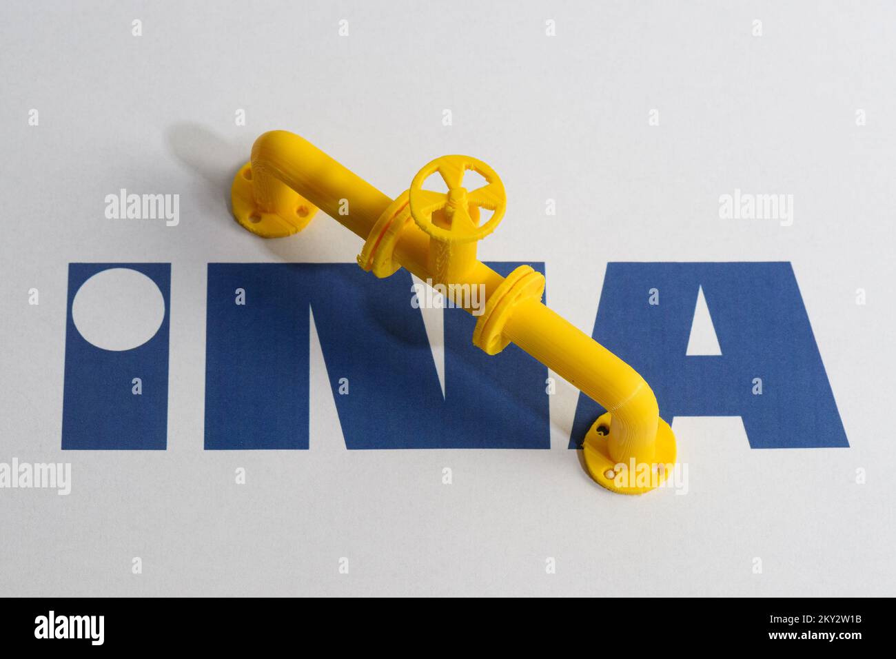 Illustration for INA, the national oil company in Croatia with a ...