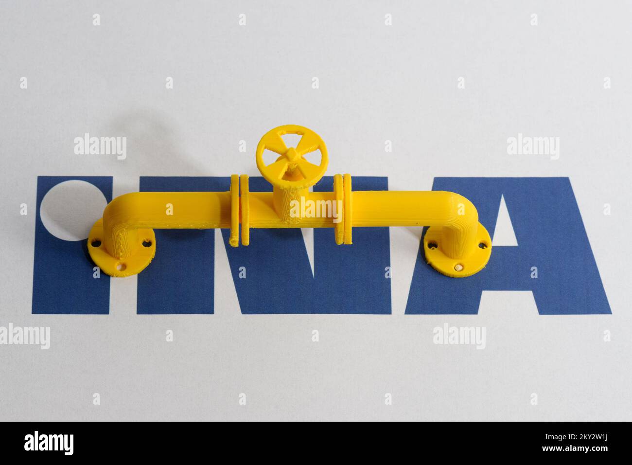 Illustration for INA, the national oil company in Croatia with a ...