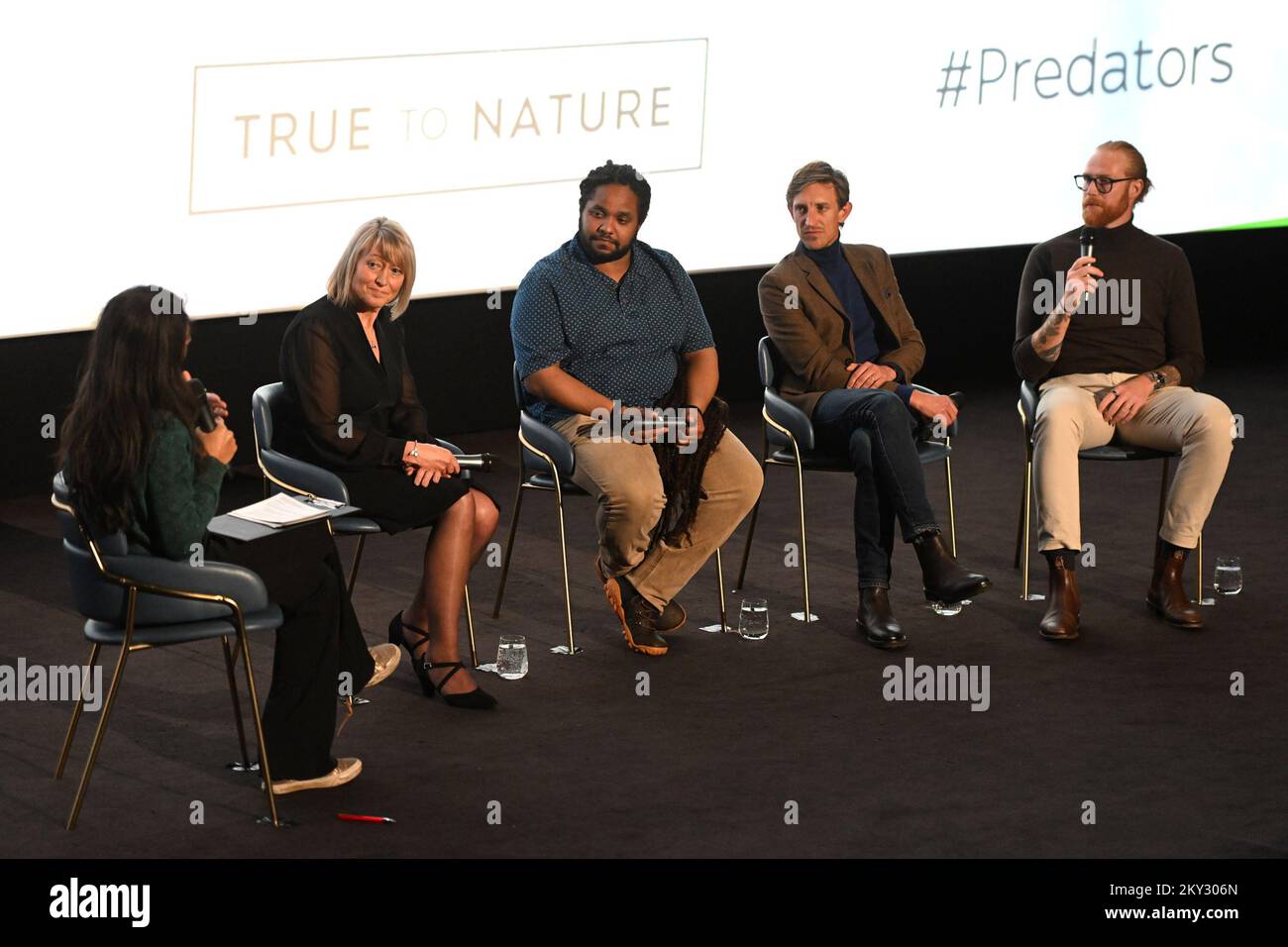 EDITORIAL USE ONLY (left to right) Konnie Huq, Wendy Darke, Hamza ...