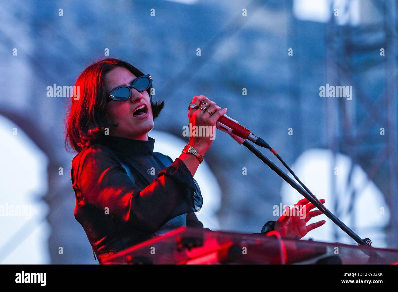 Atina Mattiel Brown of band Mattiel performs during a concert in Roman ...