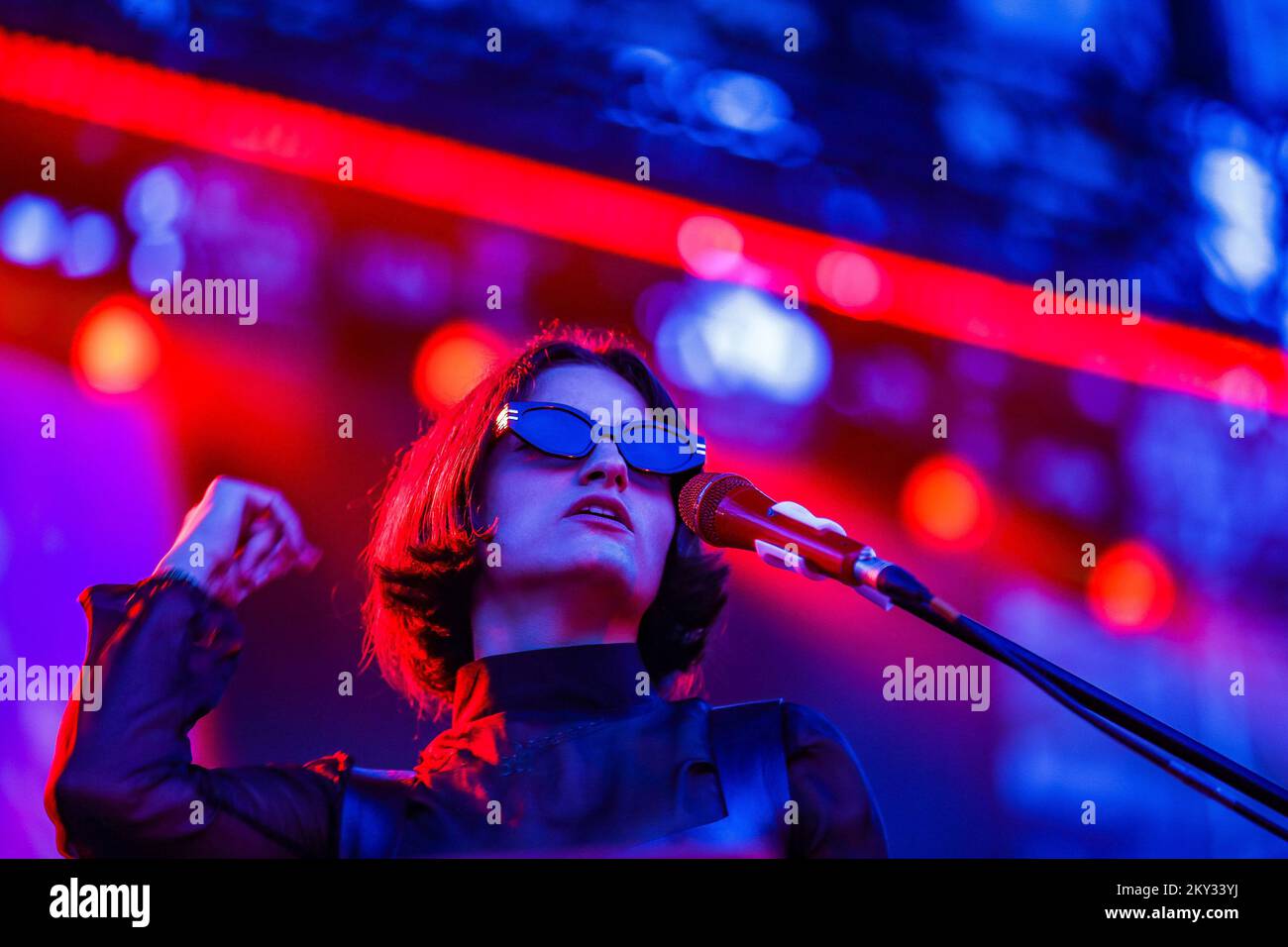 Atina Mattiel Brown of band Mattiel performs during a concert in Roman ...