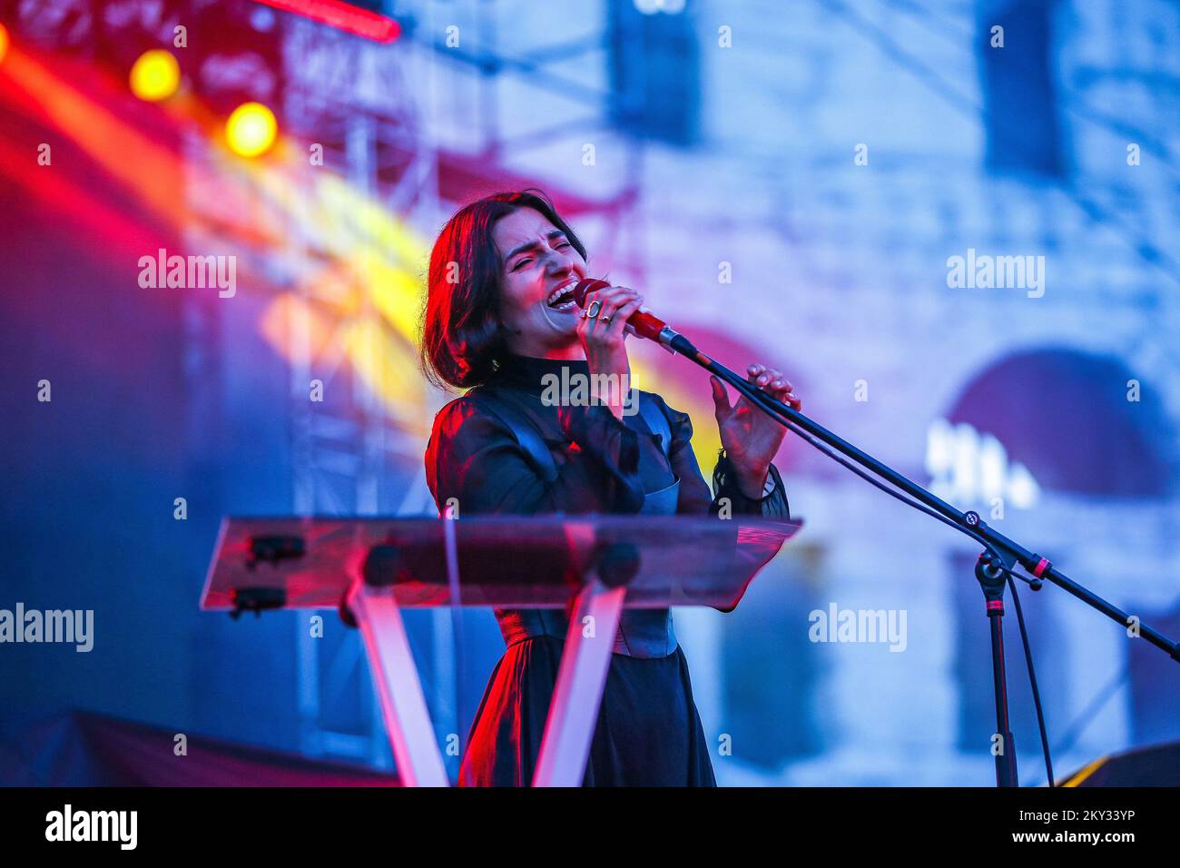 Atina Mattiel Brown of band Mattiel performs during a concert in Roman ...