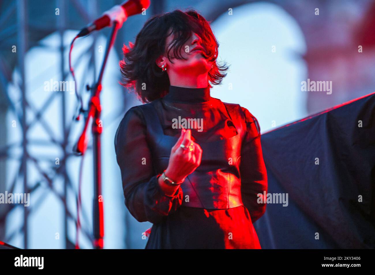 Atina Mattiel Brown of band Mattiel performs during a concert in Roman ...