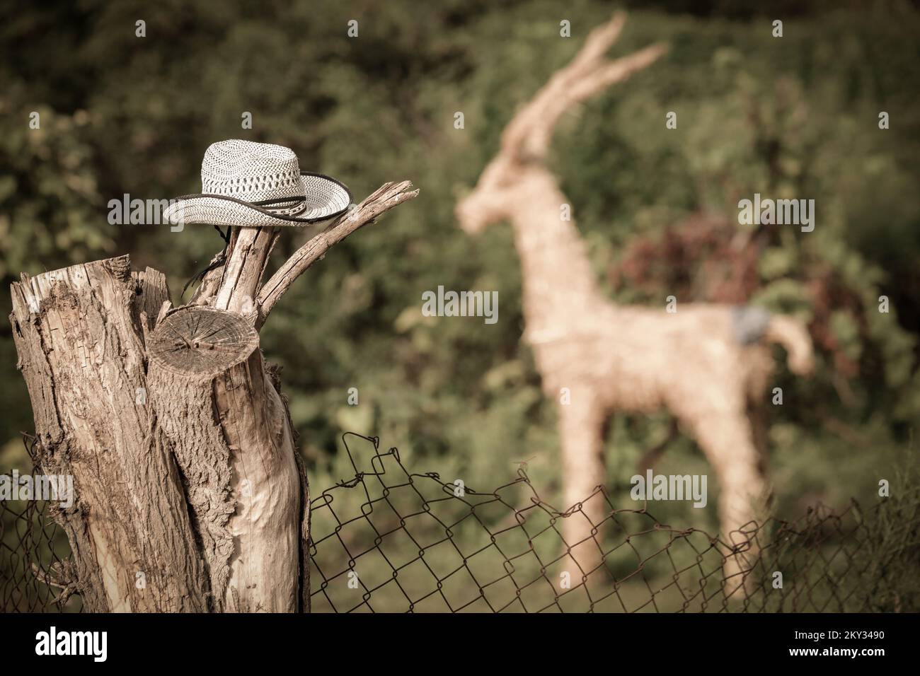 Photo taken on August 18, 2022 shows art sculpture at The Slama (straw ...