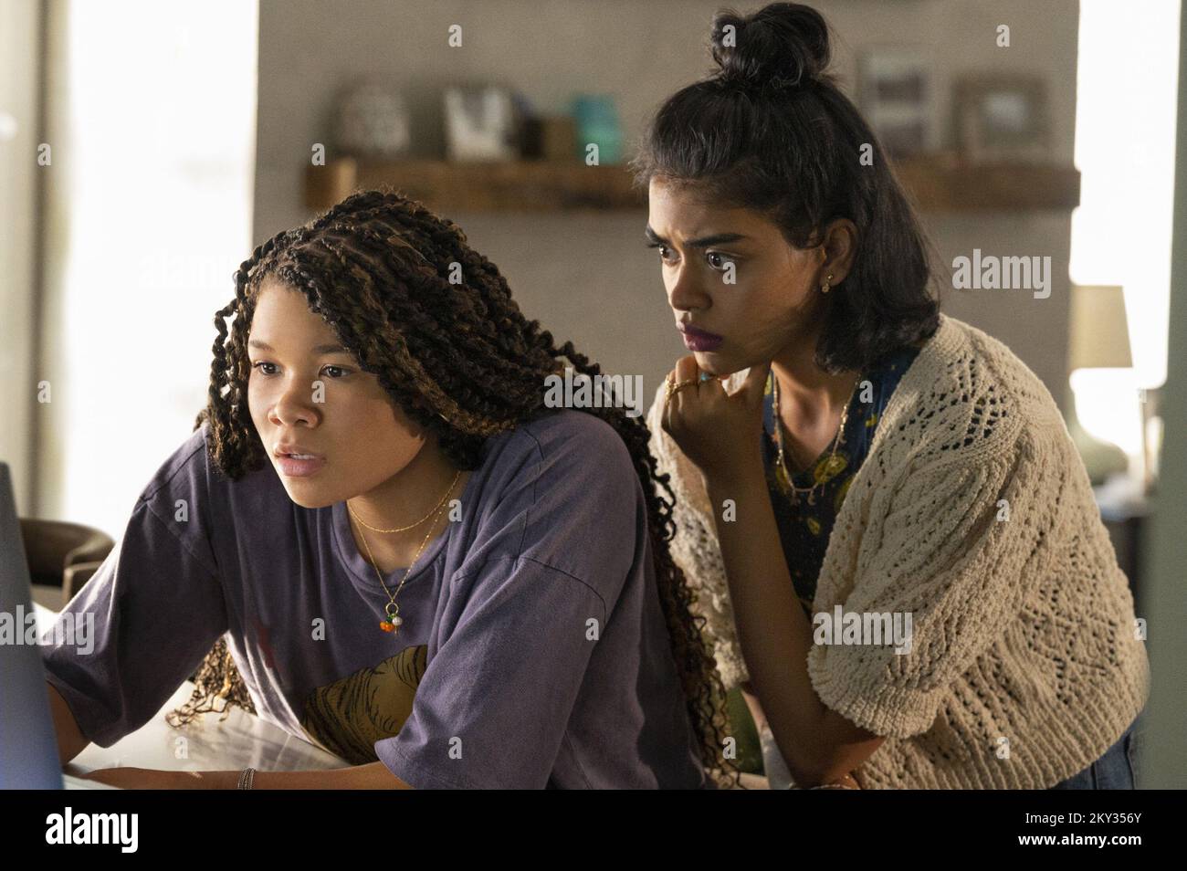 MISSING, from left: Storm Reid, Megan Suri, 2023. ph: Temma Hankin ...