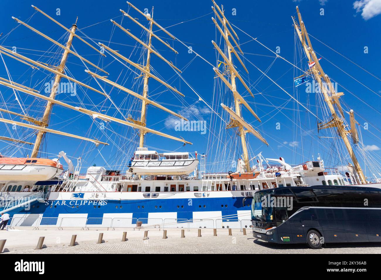 Royal Clipper arrived in Port of Zadar, in Zadar, Croatia, on Aug 21 ...