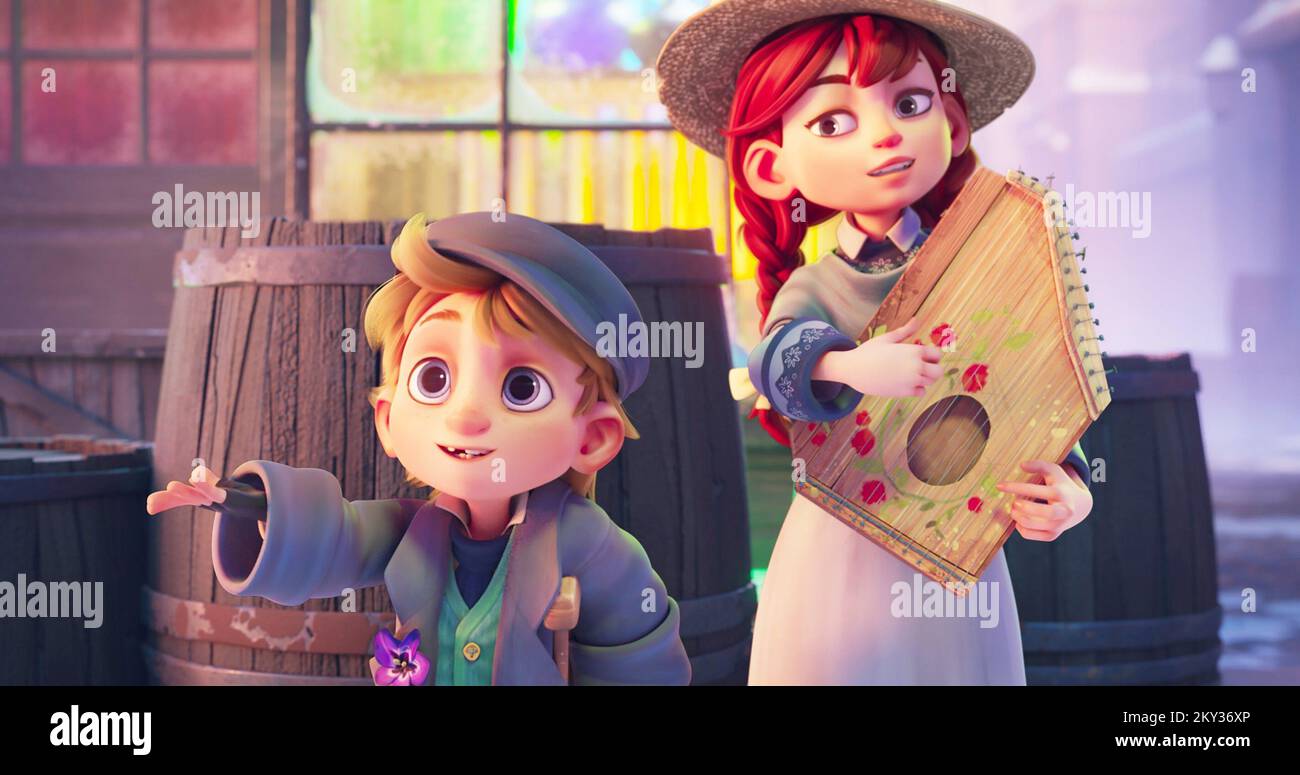 SCROOGE: A CHRISTMAS CAROL, from left: Tiny Tim, Kathy, 2022. © Netflix ...