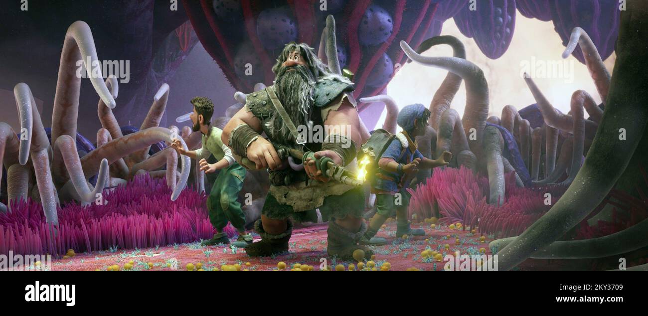 STRANGE WORLD, from left: Searcher Clade (voice: Jake Gyllenhaal ...