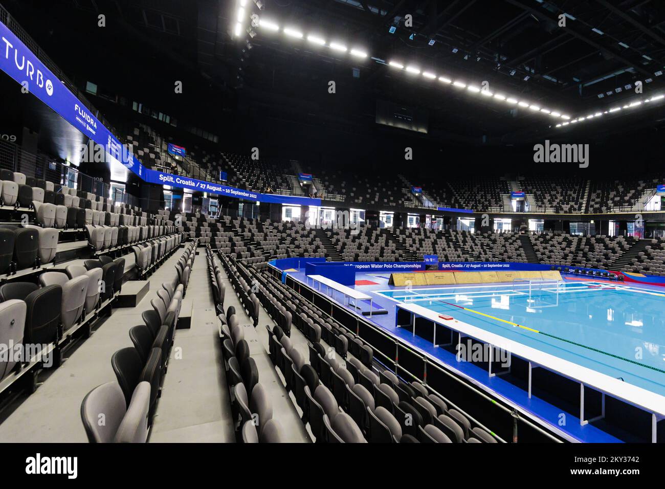 General view of swimming pool inside Spaladium Arena in Split, Croatia ...