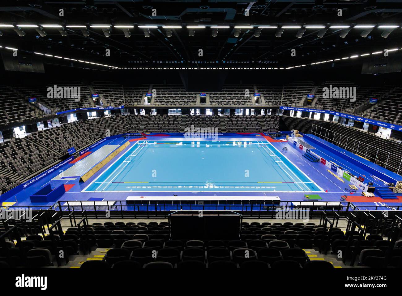 General view of swimming pool inside Spaladium Arena in Split, Croatia ...