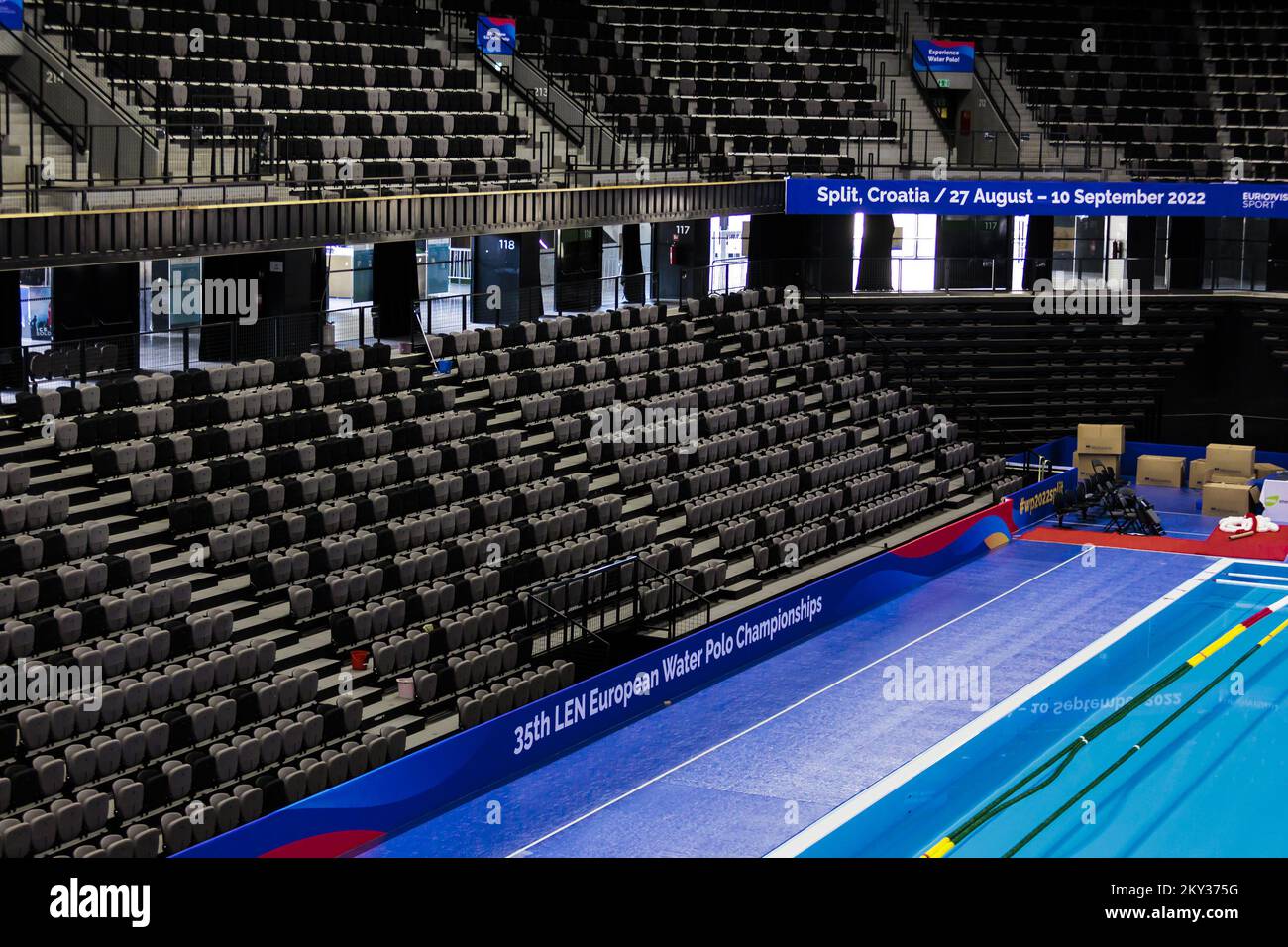 General view inside Spaladium Arena in Split, Croatia, on August 22 ...
