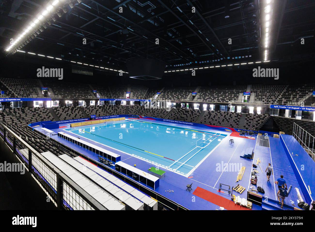 General view of swimming pool inside Spaladium Arena in Split, Croatia ...