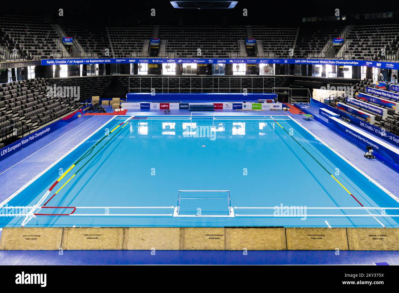 General view of swimming pool inside Spaladium Arena in Split, Croatia ...