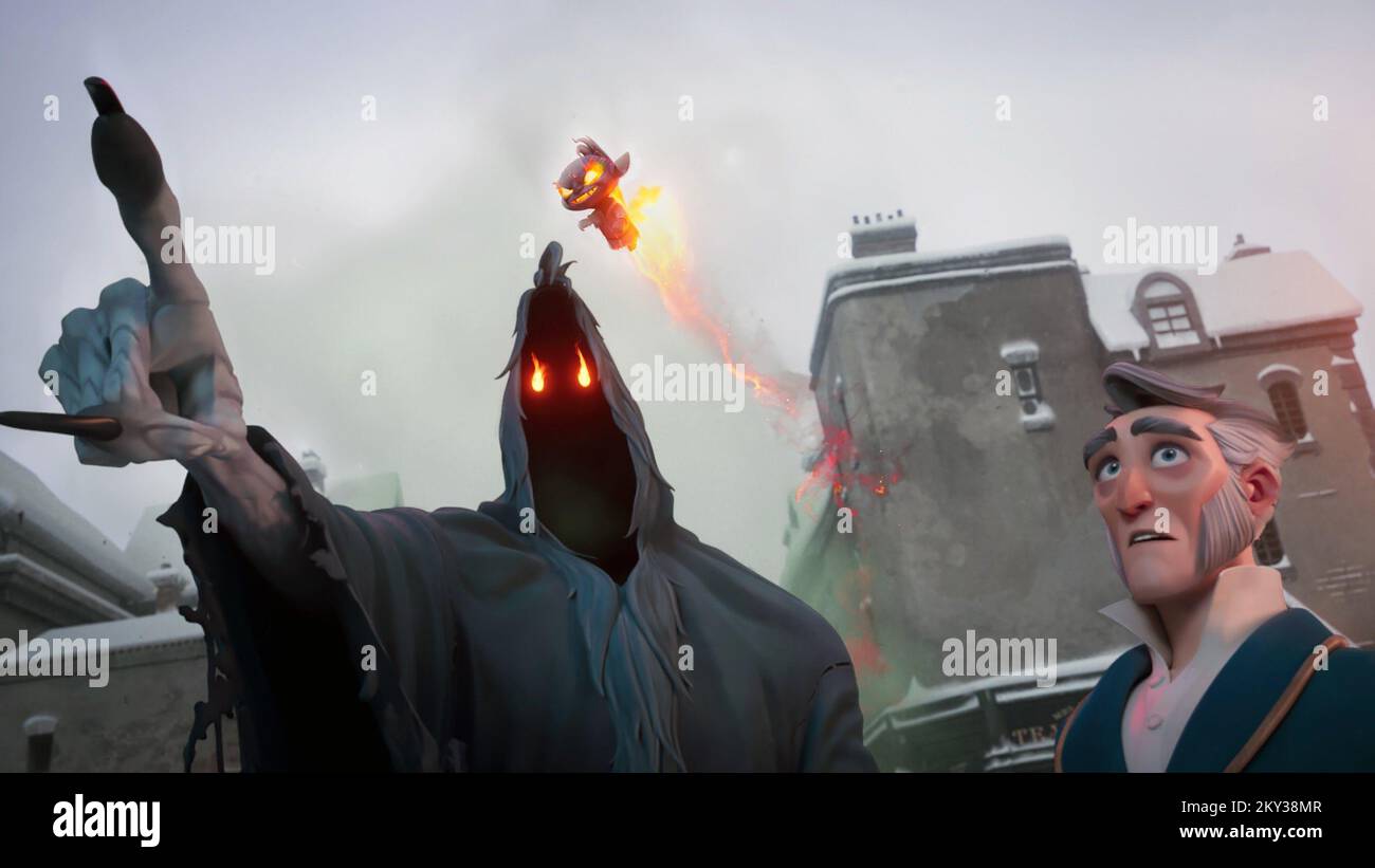 SCROOGE: A CHRISTMAS CAROL, from left: Ghost of Christmas Future ...