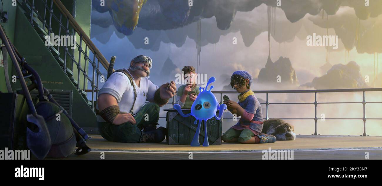 STRANGE WORLD, from left: Jaeger Clade (voice: Dennis Quaid), Searcher ...