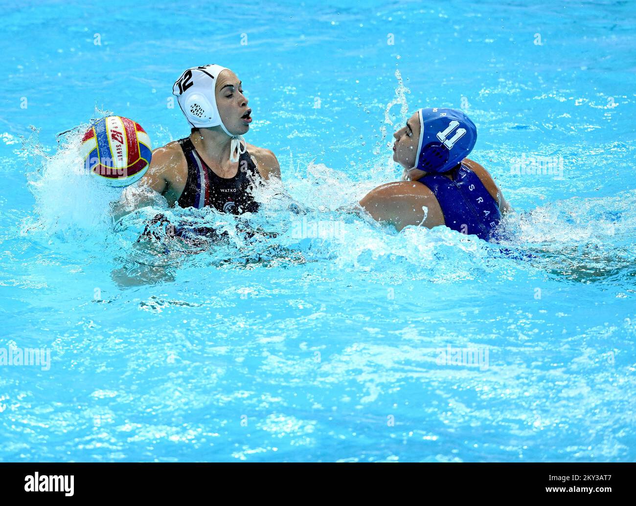 SPLIT, CROATIA - AUGUST 27: Audrey Daule of France and Nofar Hochberg ...
