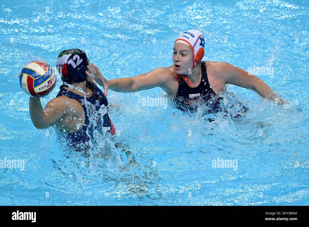 SPLIT, CROATIA - AUGUST 28: Krisztina Garda of Hungary and Nina ten ...