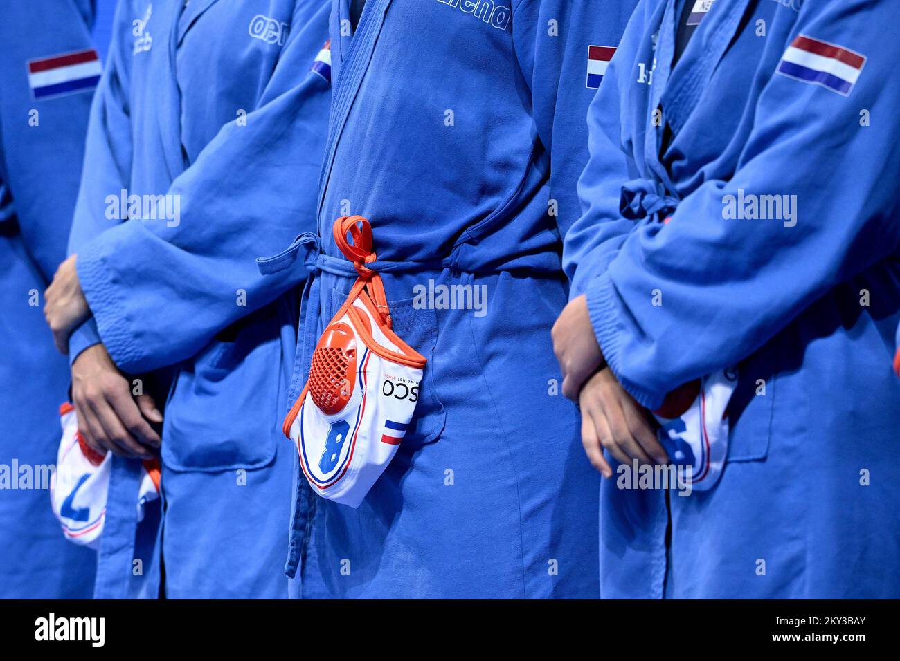 SPLIT, CROATIA - AUGUST 28: Detail view of Team Netherlands prior to ...