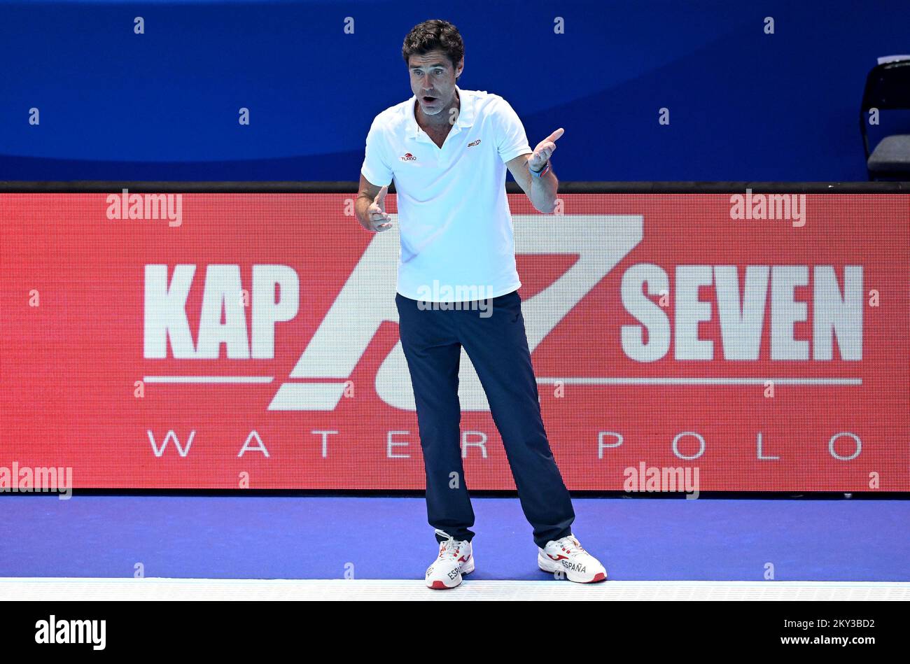 SPLIT, CROATIA - AUGUST 28: Head Coach of Spain Miguel Angel Oca Gaia ...