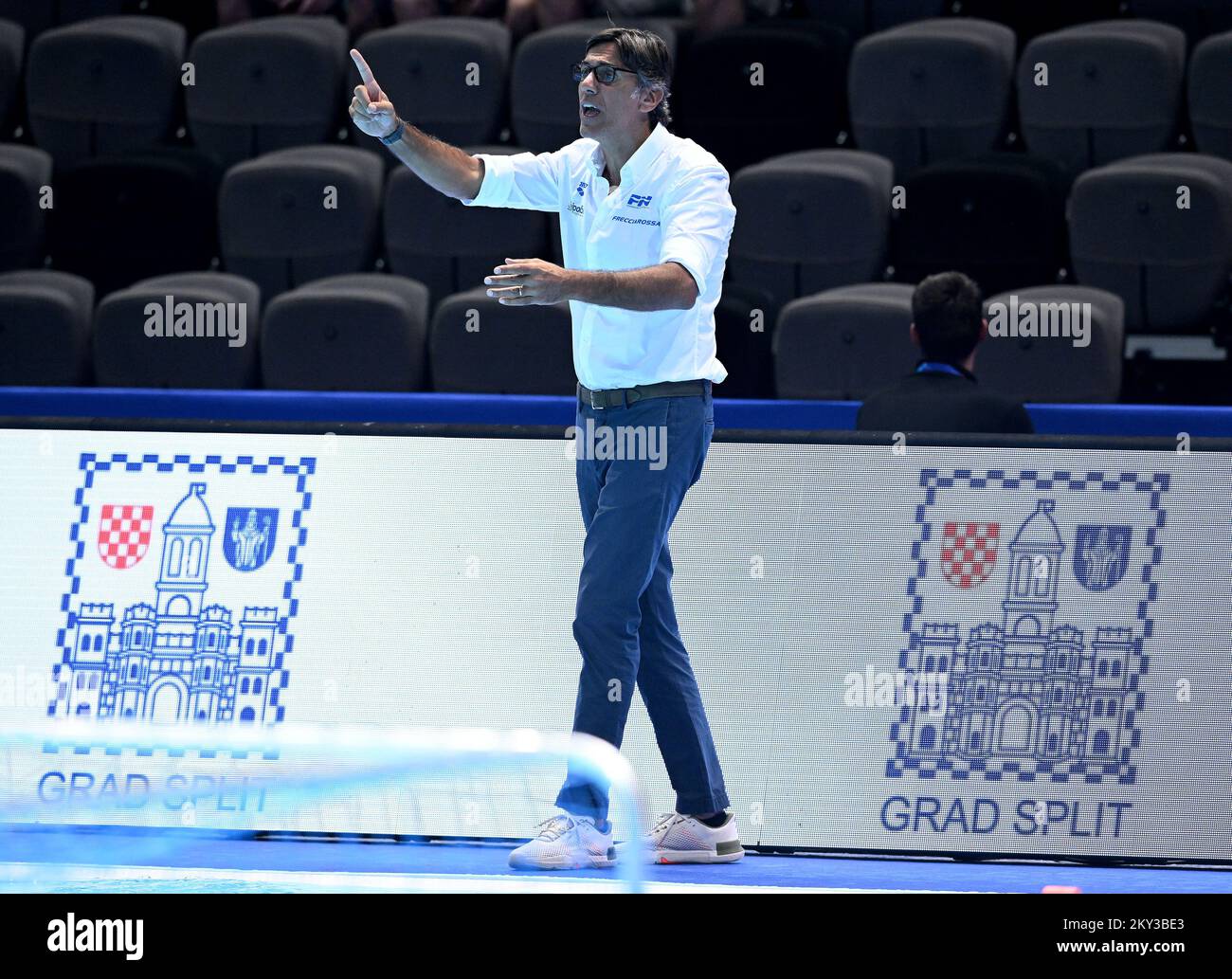 SPLIT, CROATIA - AUGUST 28: Head Coach of Spain Miguel Angel Oca Gaia ...