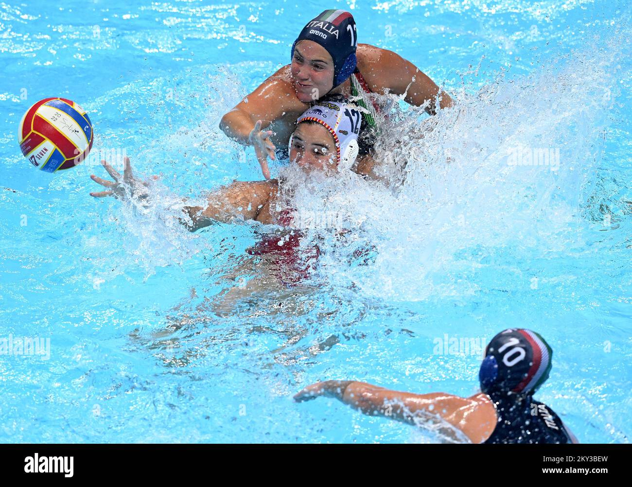 SPLIT, CROATIA - AUGUST 28: Giulia Viacava of Italy and Paula Leiton ...