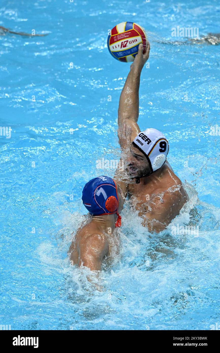 Marko Stamm of Germany in action against Kas Te Riele of Netherlands ...