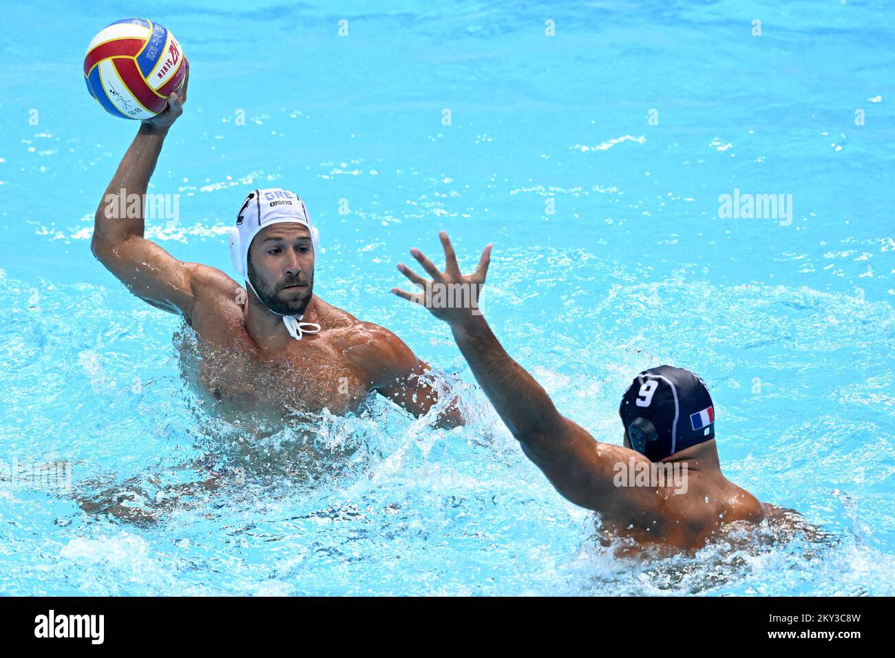SPLIT, CROATIA - AUGUST 29: Angelos Vlachopoulos of Greece in action ...