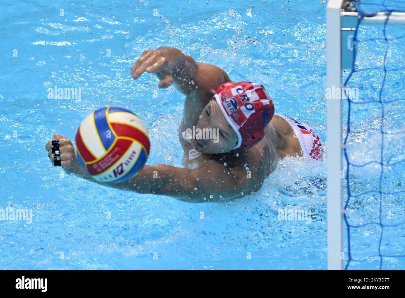 SPLIT, CROATIA - AUGUST 31: Goalkepeer of Croatia Marko Bijac make a ...