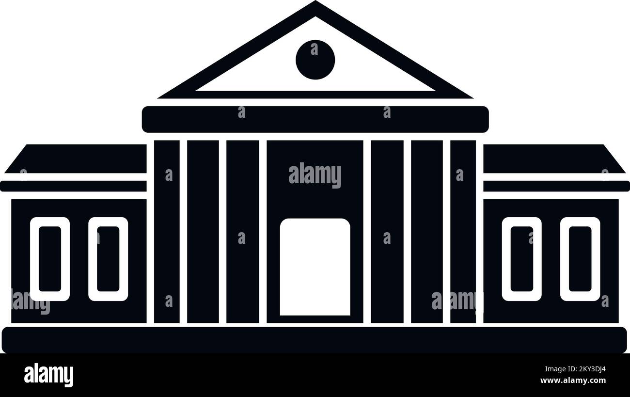 Library building icon simple vector. Campus education. Training outdoor ...
