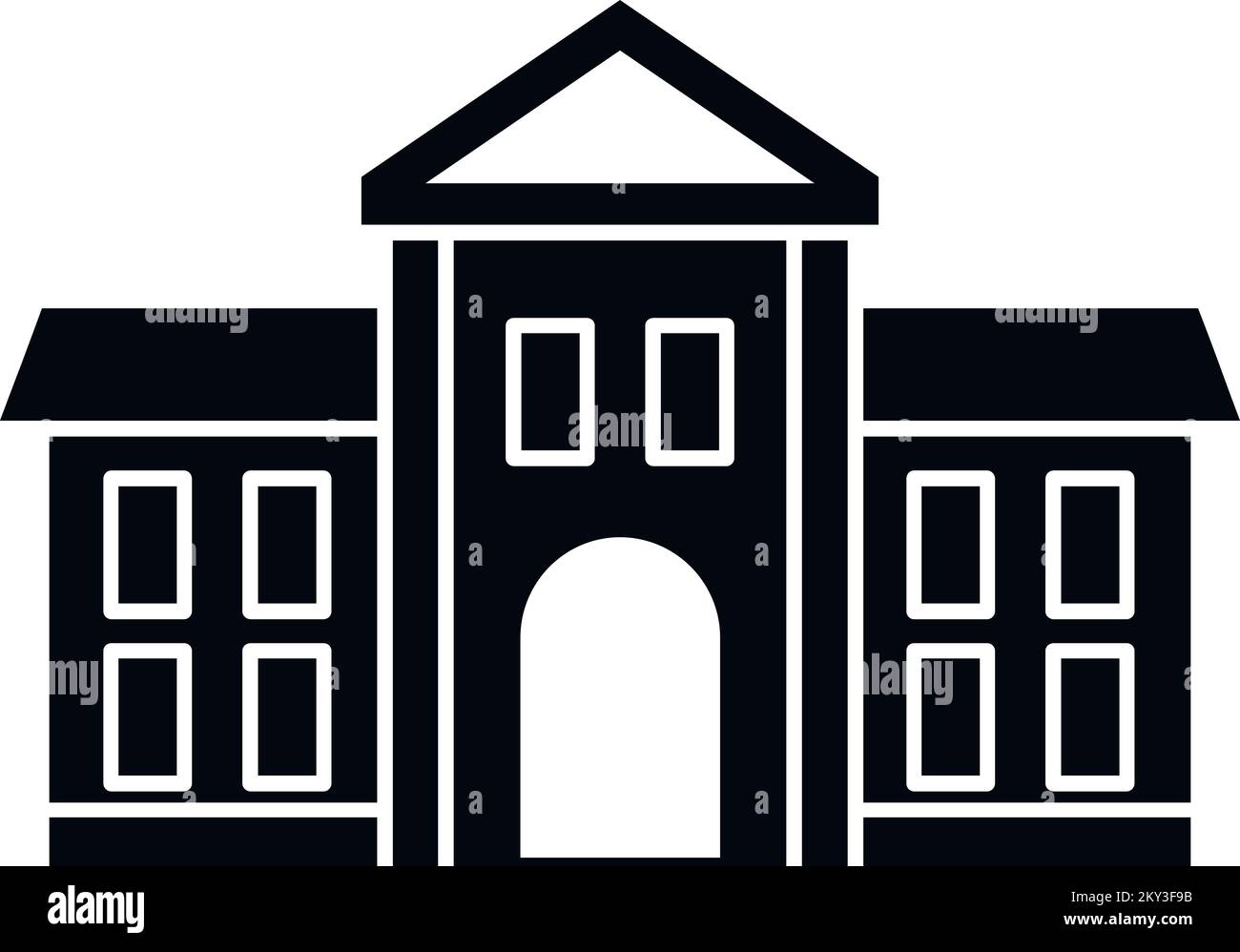 Science campus icon simple vector. College education. School building ...
