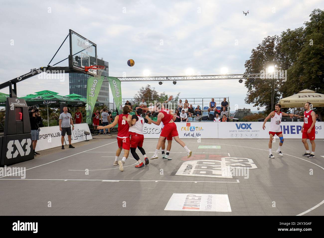 FIBA 3x3 Quest tournament held at Upper town in Zagreb, Croatia on ...