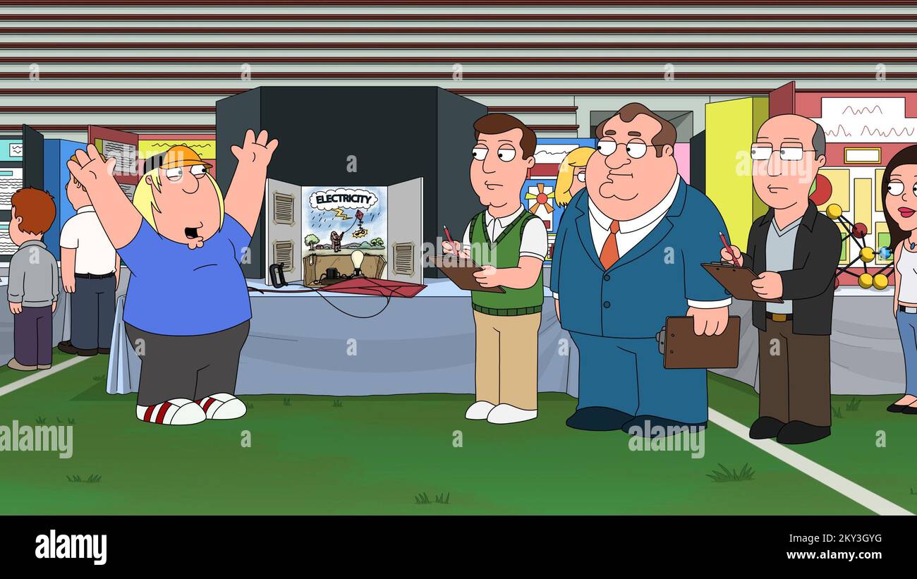 FAMILY GUY, left: Chris Griffin (voice: Seth Green), right, wearing ...