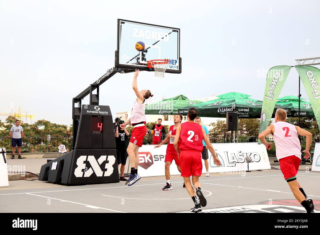 FIBA 3x3 Quest tournament held at Upper town in Zagreb, Croatia on ...
