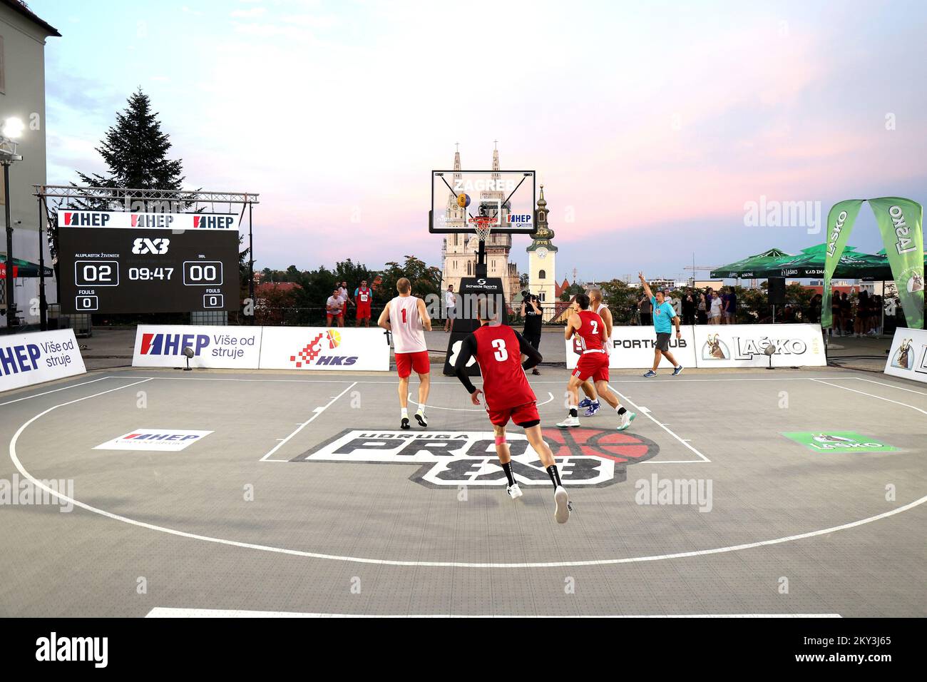 FIBA 3x3 Quest tournament held at Upper town in Zagreb, Croatia on ...