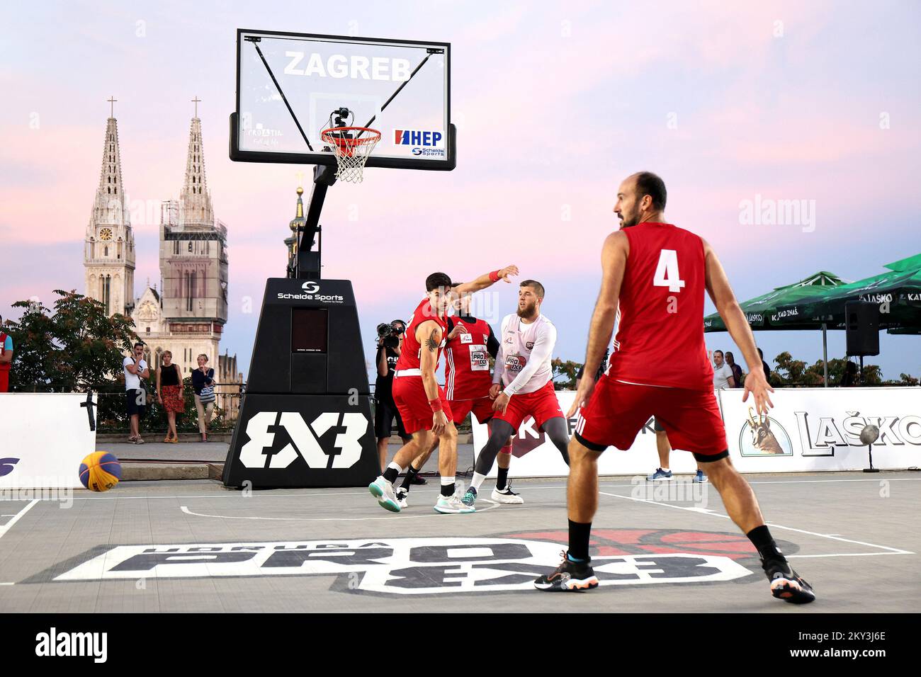 FIBA 3x3 Quest tournament held at Upper town in Zagreb, Croatia on ...