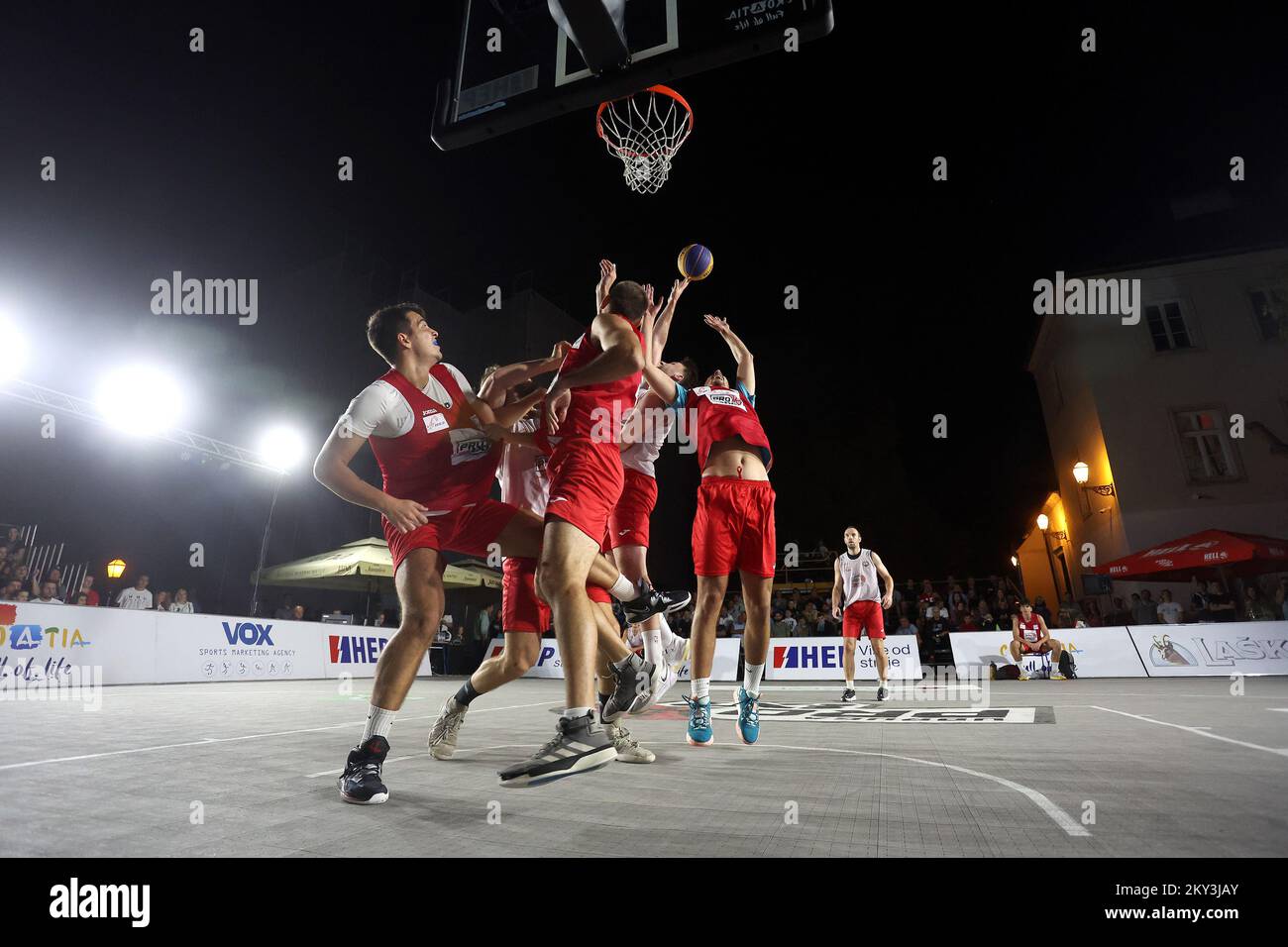 FIBA 3x3 Quest tournament held at Upper town in Zagreb, Croatia on ...
