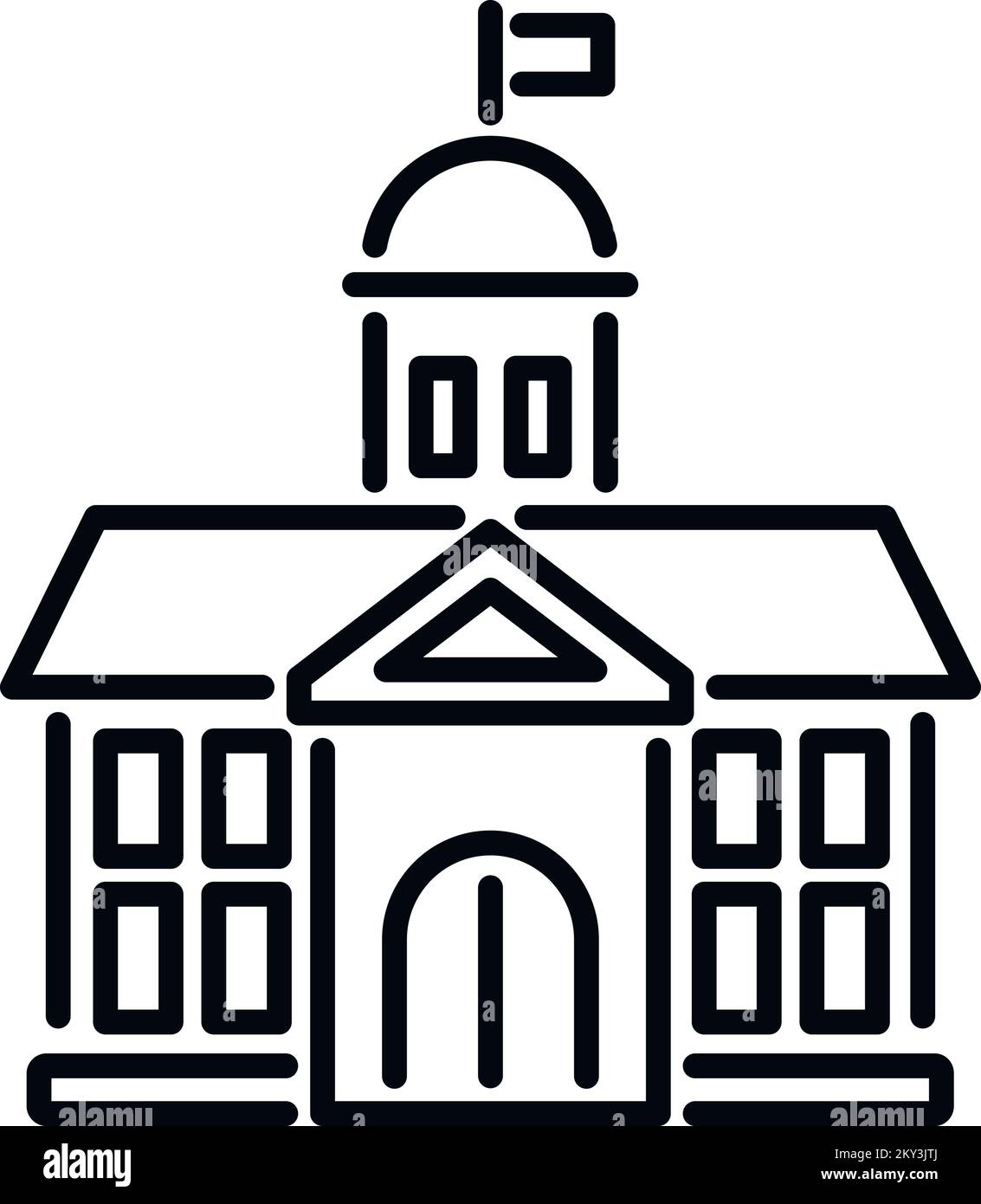 Class school building icon outline vector. Study life. Diploma training ...
