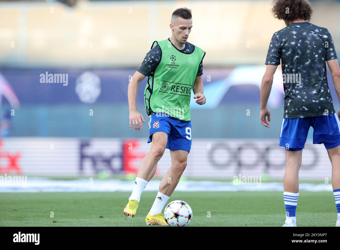 ZAGREB, CROATIA - SEPTEMBER 06: Mislav Orsic of Dinamo Zagreb warm up ...