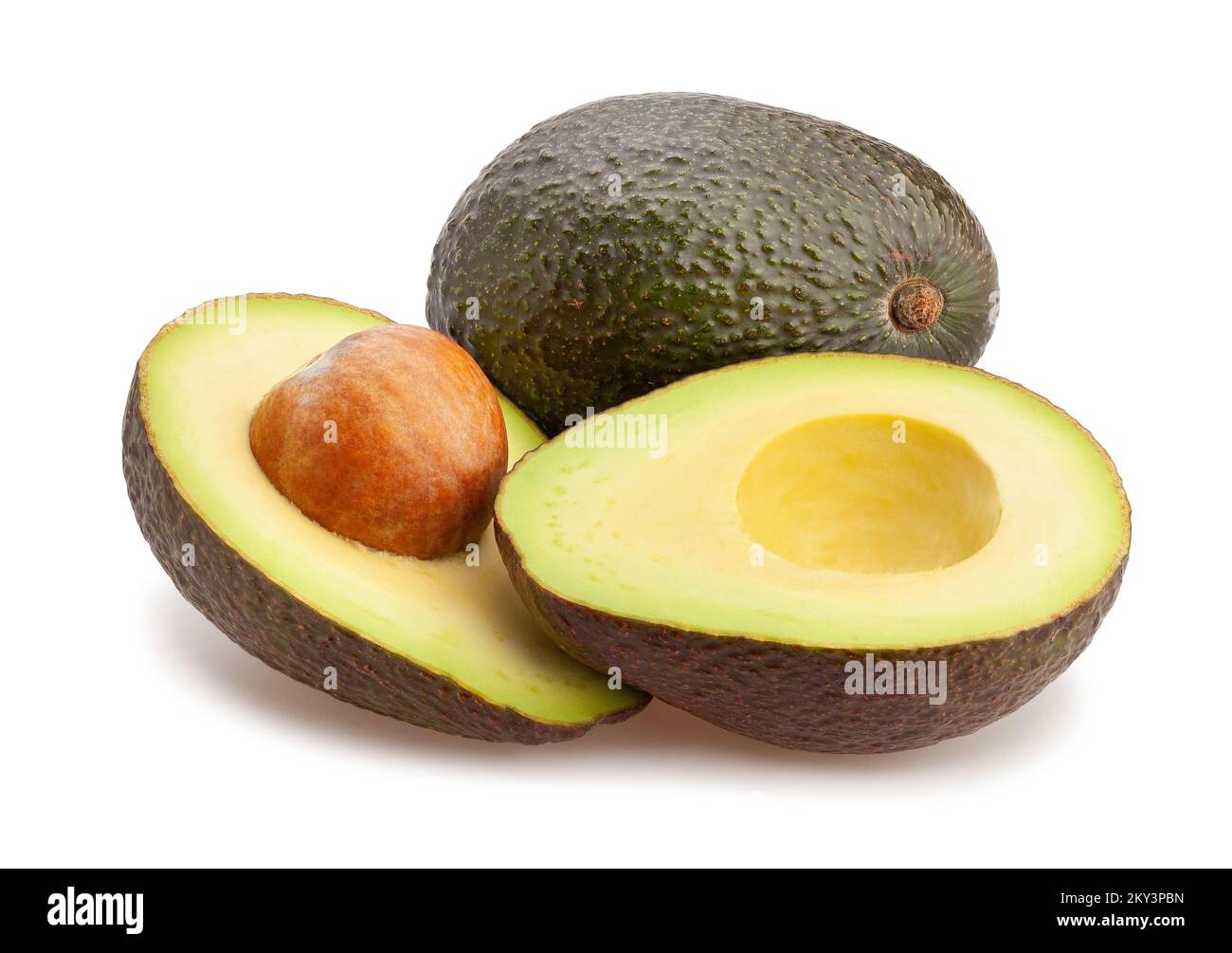 hass avocado path isolated on white Stock Photo - Alamy
