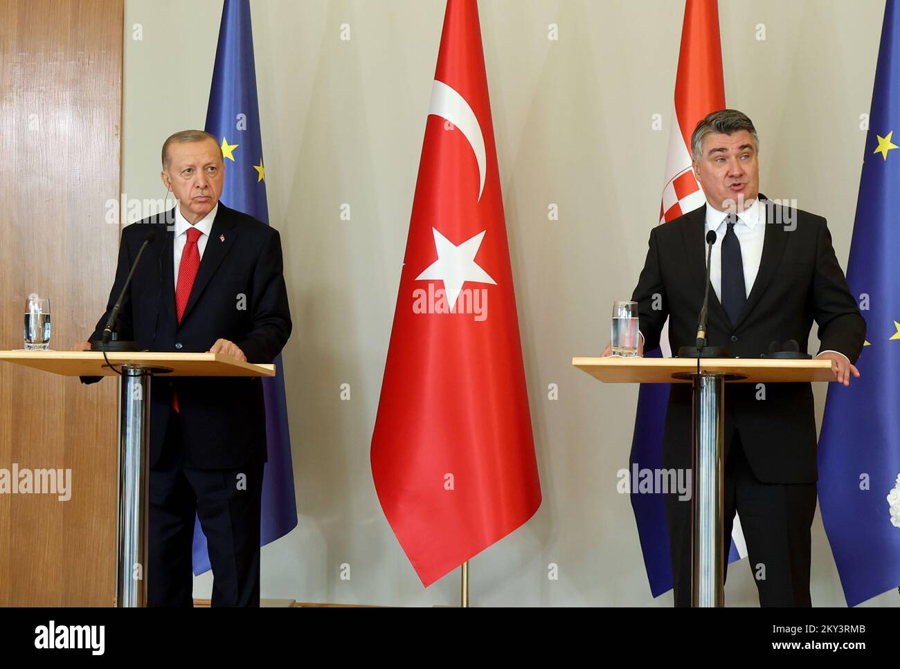After the joint meeting, Turkish president Recep Tayyip Erdogan and ...
