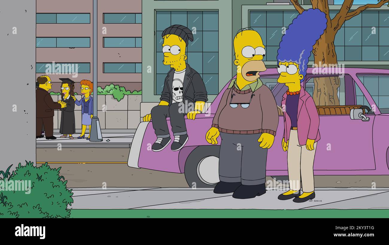 THE SIMPSONS, from left: Bart Simpson (voice: Nancy Cartwright), Homer Simpson (voice: Dan ...