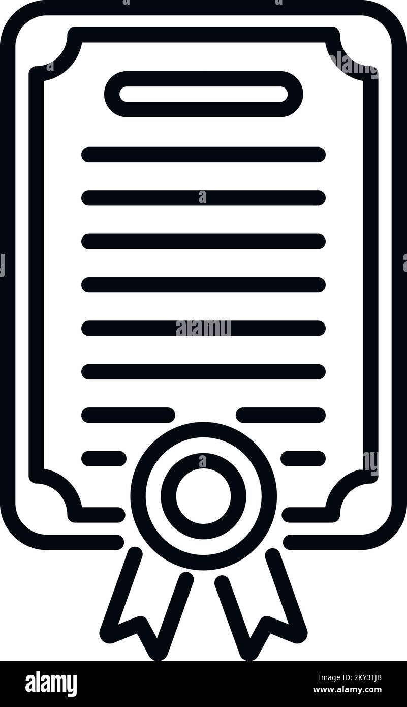 Campus diploma icon outline vector. University education. Study life ...