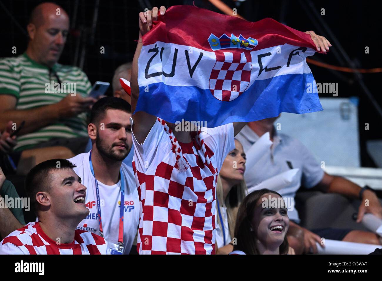SPLIT, CROATIA - SEPTEMBER 08: Croatian supporters during LEN European ...