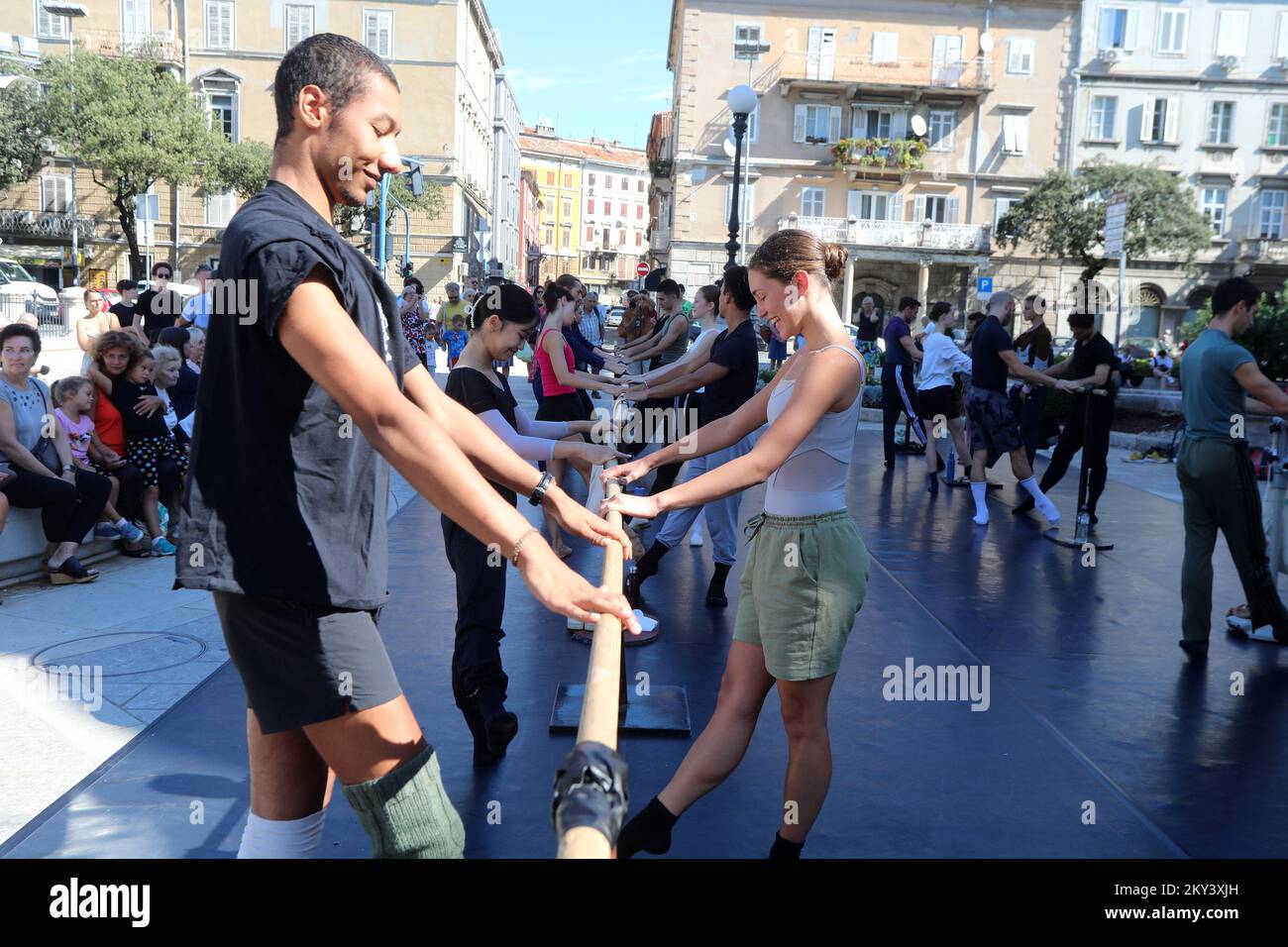 The Ivan pl Zajc Ballet Ensemble held an open-air rehearsal in front of ...