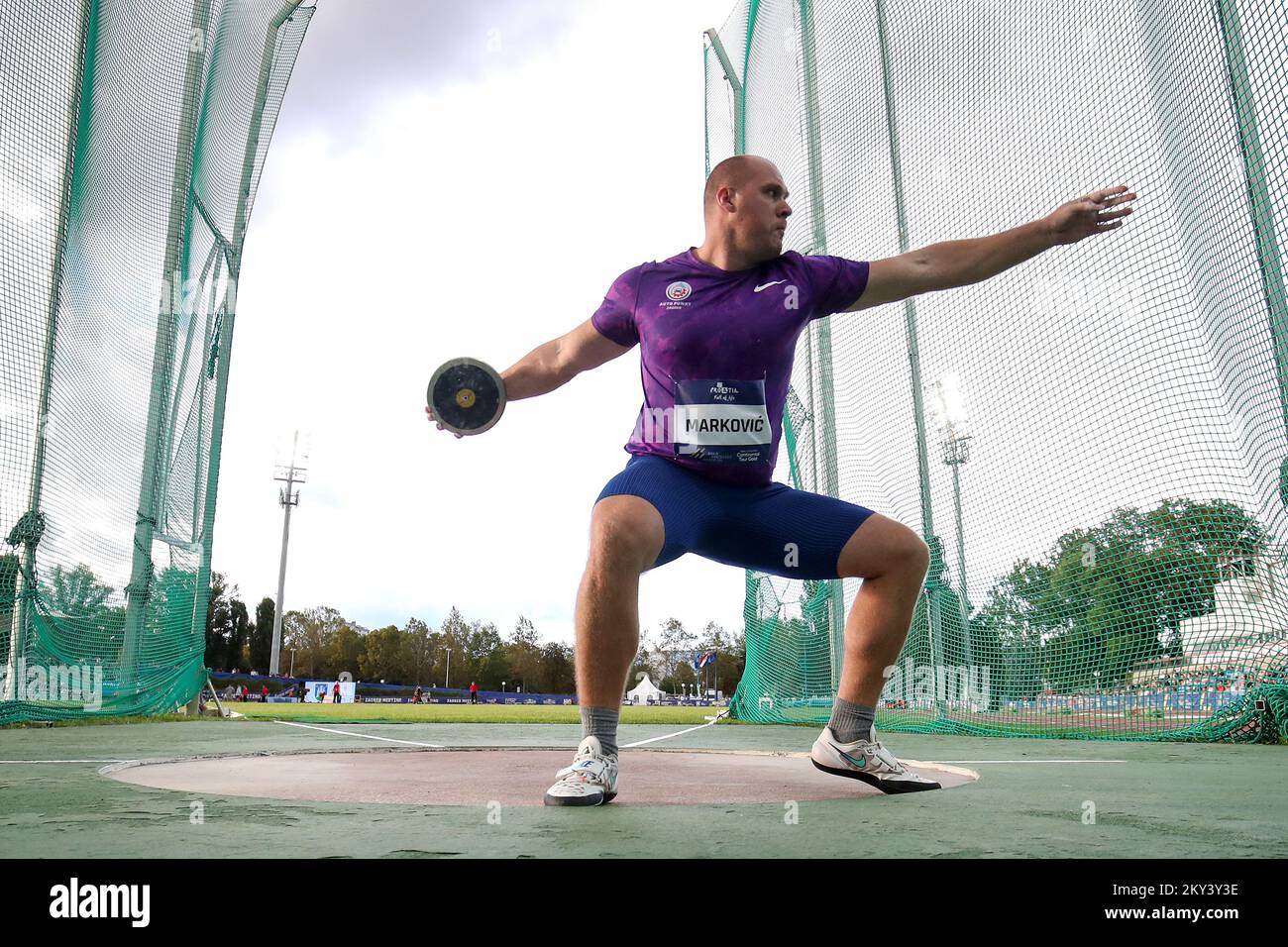 ZAGREB, CROATIA - SEPTEMBER 11: Martin Markovic of Croatia competes in ...