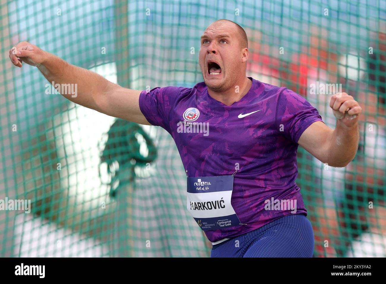 ZAGREB, CROATIA - SEPTEMBER 11: Martin Markovic of Croatia competes in ...