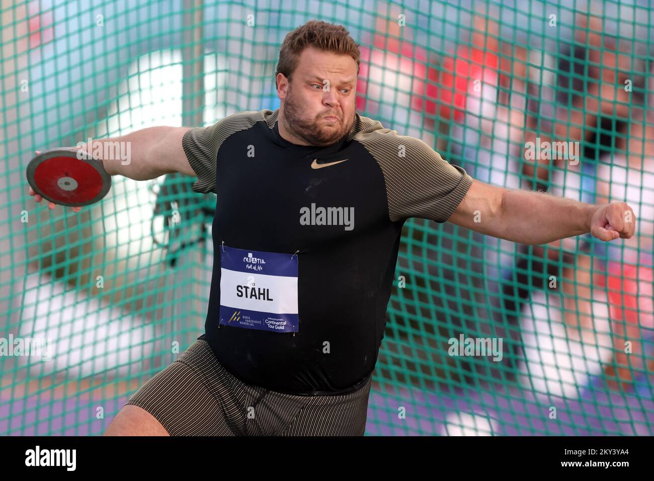 ZAGREB, CROATIA - SEPTEMBER 11: Daniel Stahl of Sweden competes in Men ...