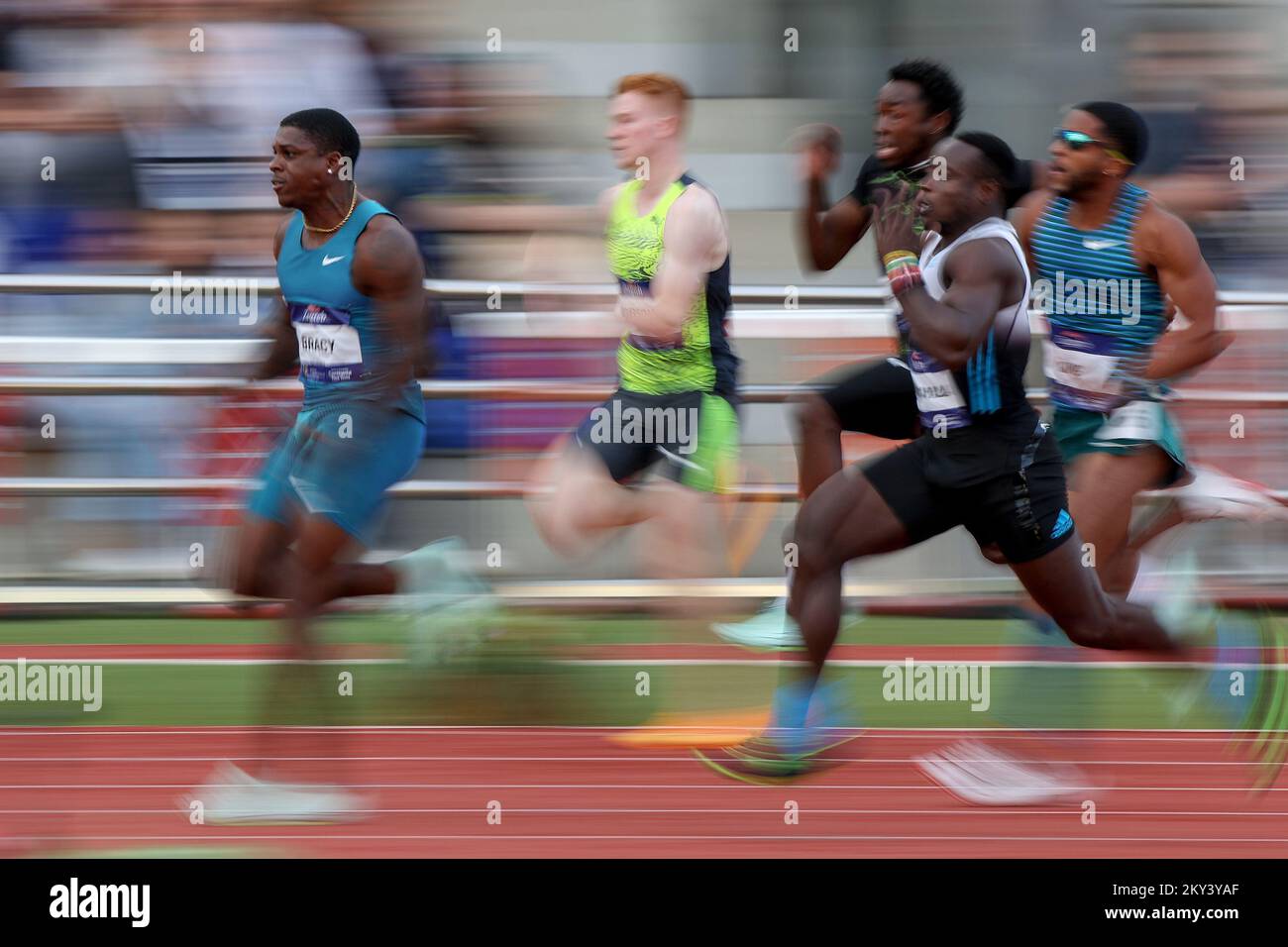 ZAGREB, CROATIA - SEPTEMBER 11: Marvin Bracy of USA competes in Men's ...