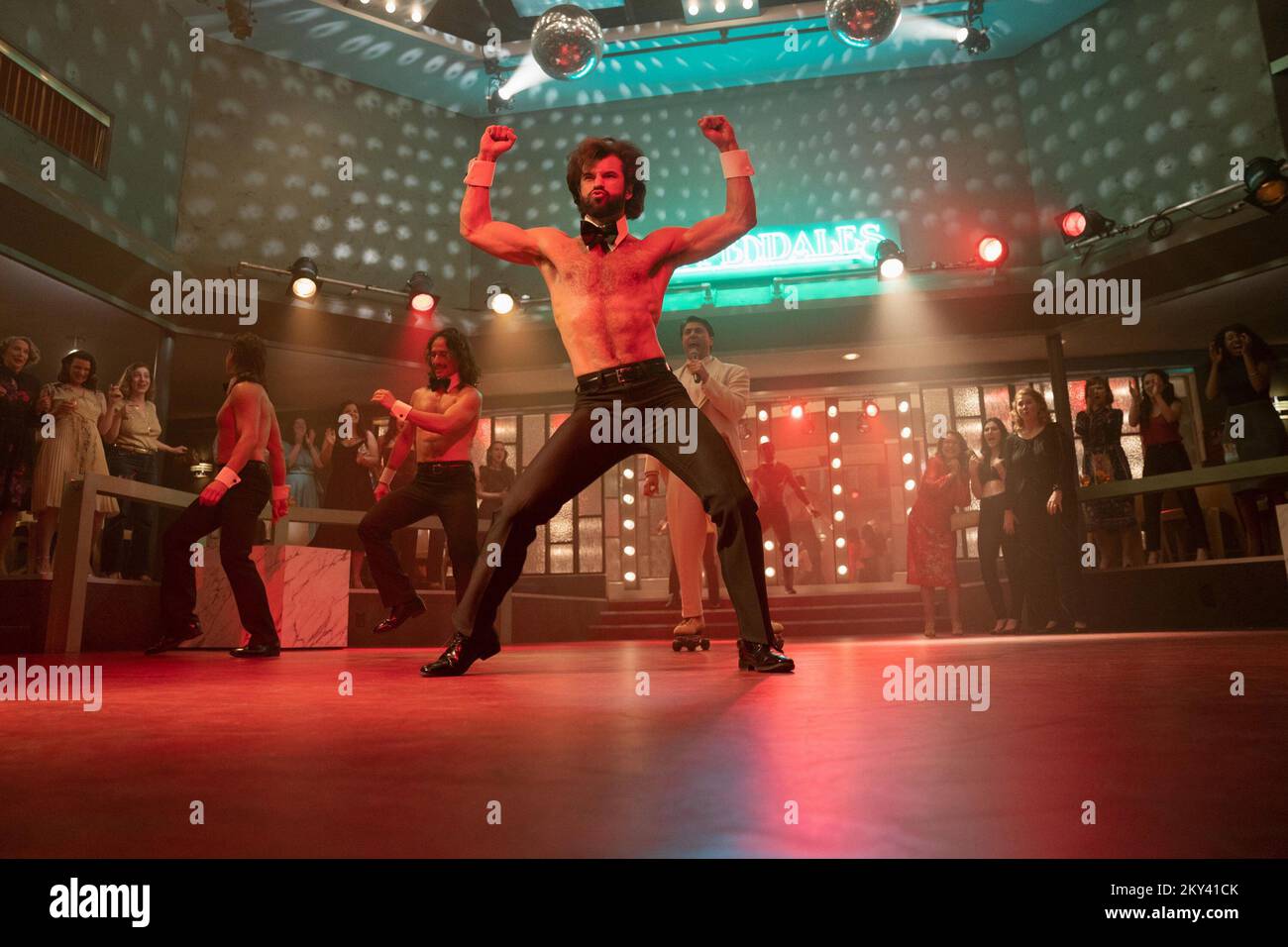 WELCOME TO CHIPPENDALES, Max Teboul (center left), Michael Graceffa ...